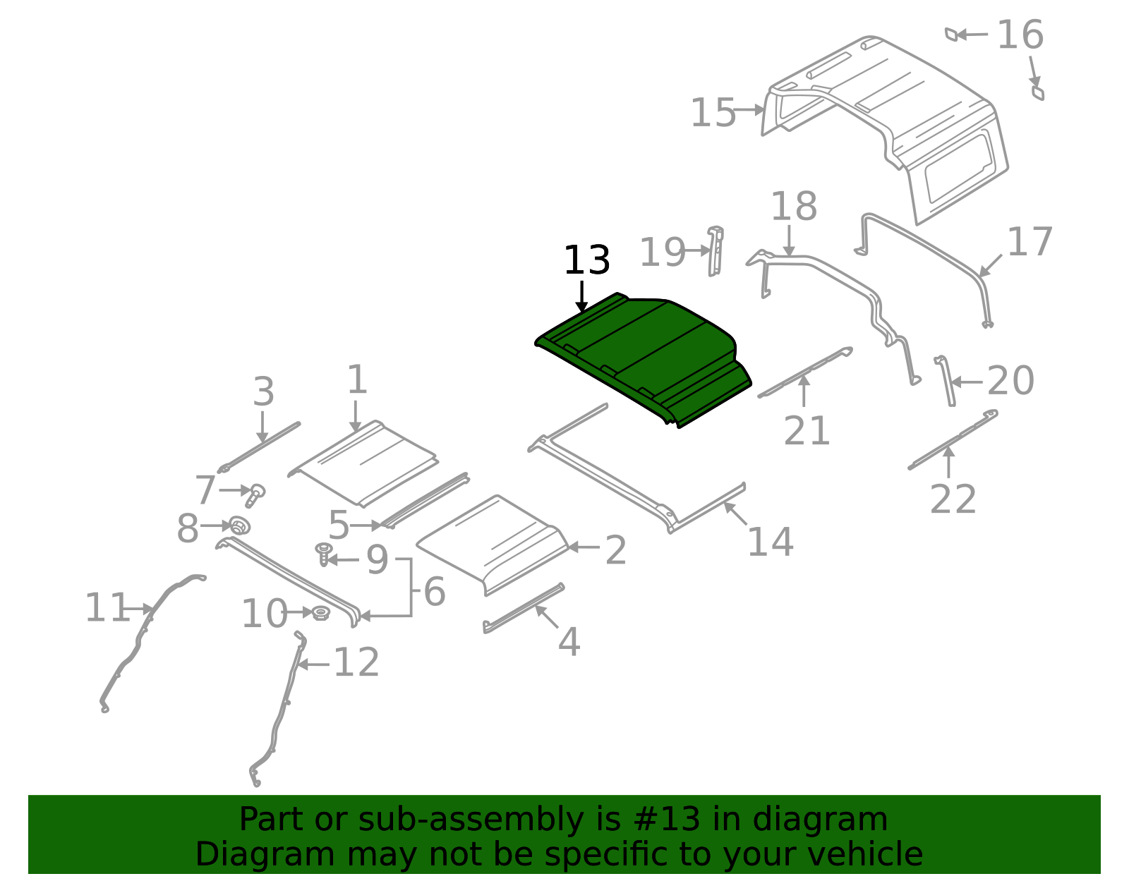 M2DZ78502G32CB - Panel Roof Trim Center | My Ford Parts