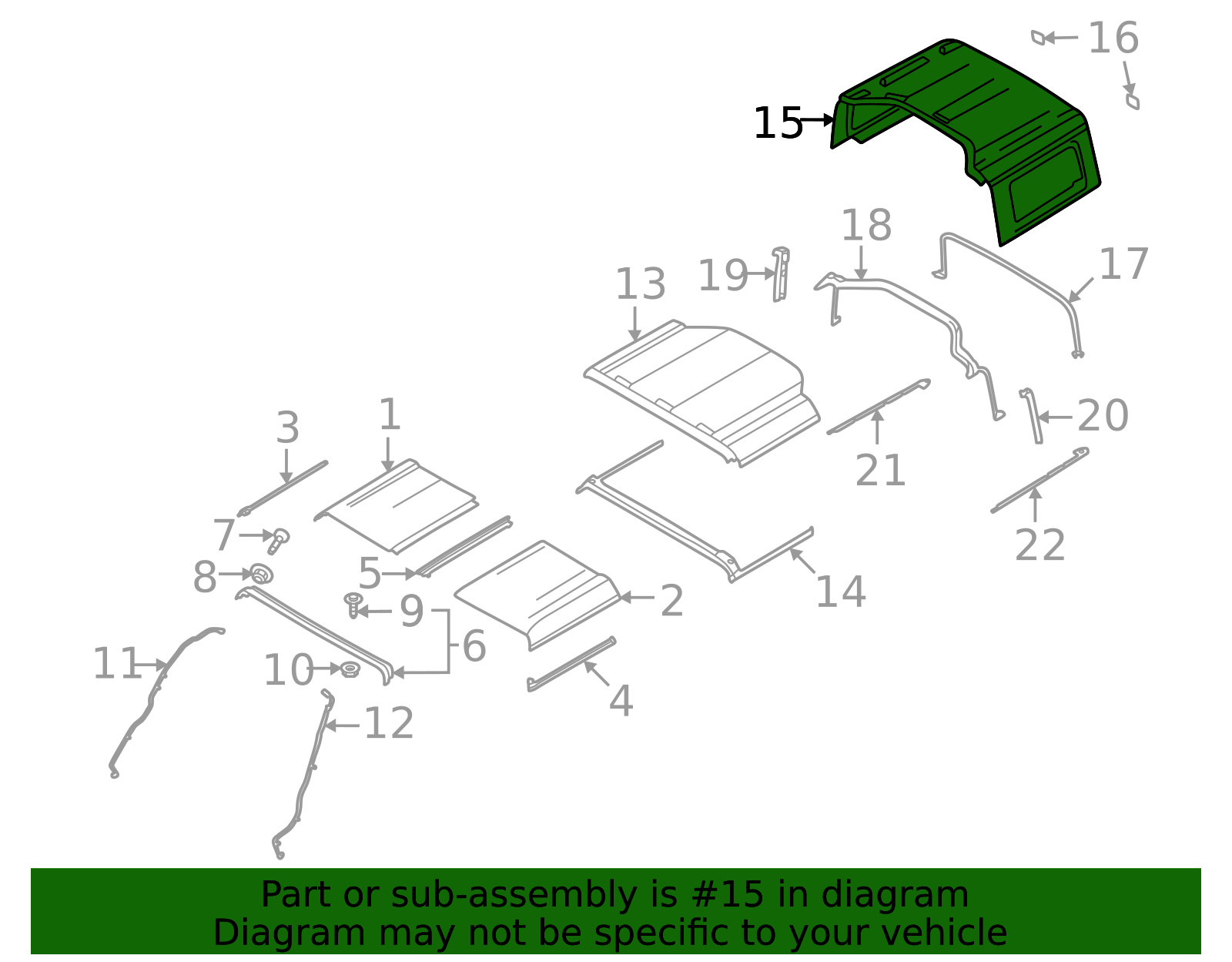 M2DZ-78502G33-CC - Rear Roof Panel 2023-2025 Ford Bronco | Ford Parts ...