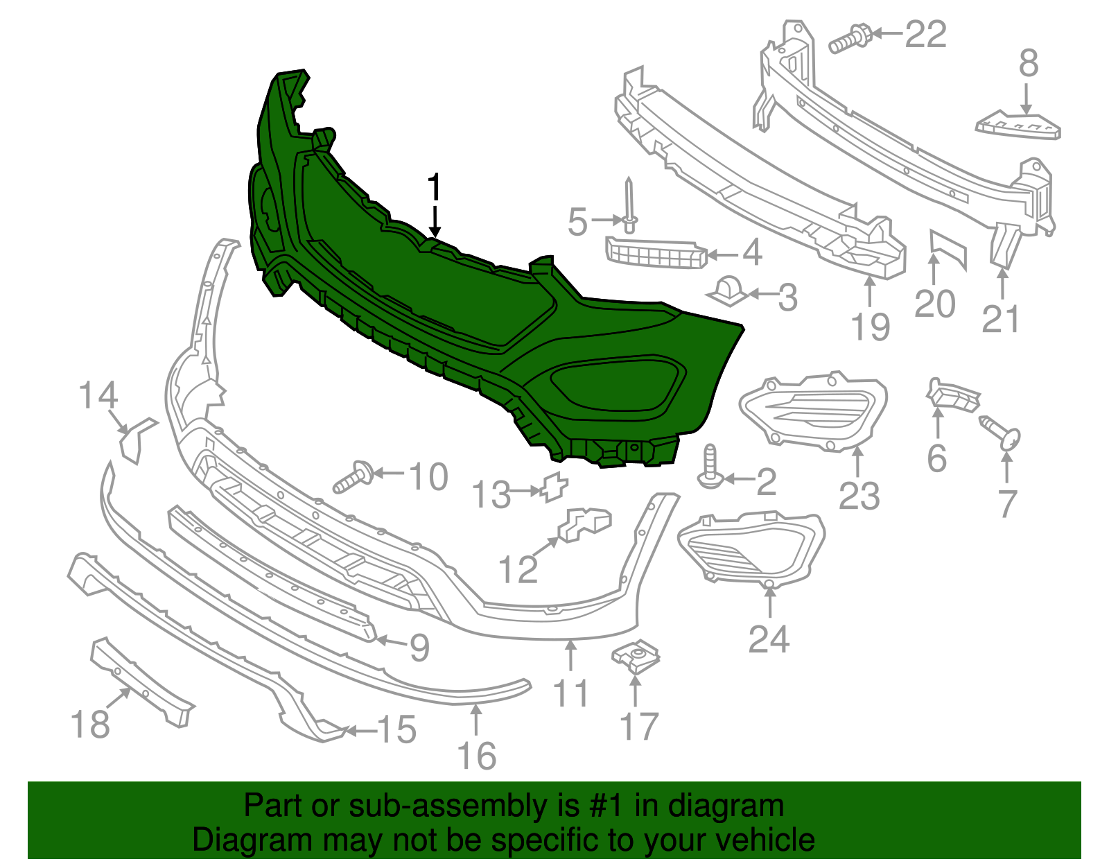 2013-2016 Hyundai Santa Fe Bumper Cover 86511-B8000 | OEM Parts Online