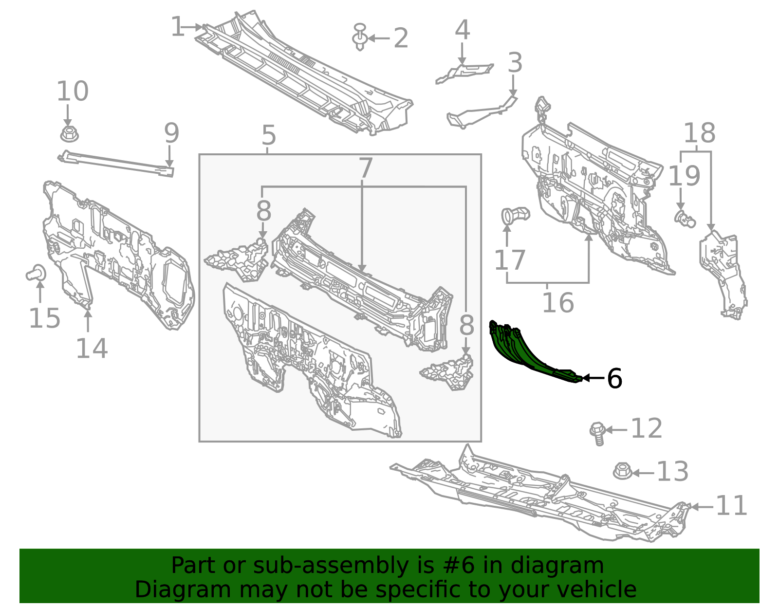 55132-0E040 - Dashboard Panel Brace 2020-2025 Toyota | Bam Wholesale Parts