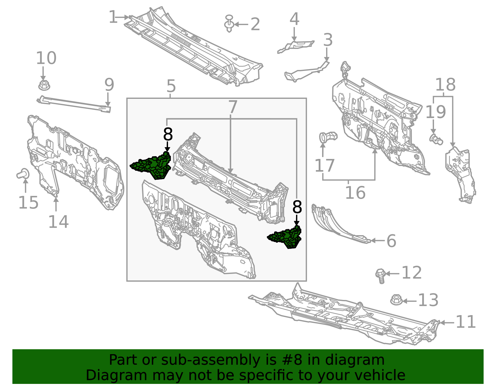 55705-0E080 - 2020-2024 Toyota Highlander - Cowl Side Panel | Discount ...