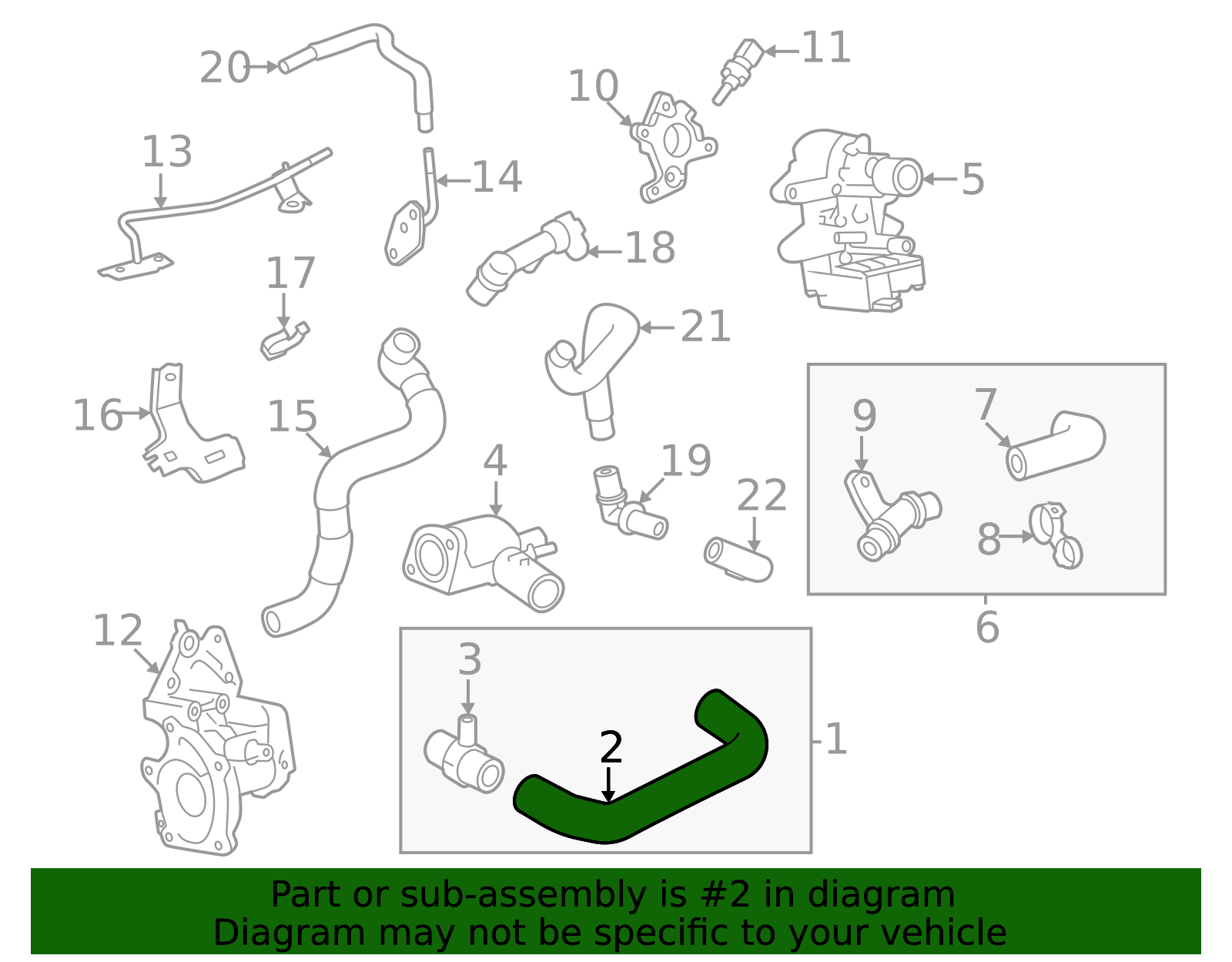 16576-AK010 - Coolant Hose Longo Toyota Parts