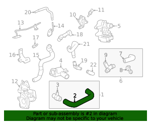 16574-AK010 - Radiator Coolant Hose 2024-2025 Toyota Tacoma | Norm ...