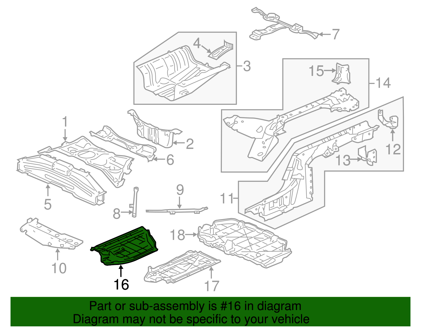 74641-TM8-A01 - Floor Cover 2010-2016 Honda | Honda Parts Online
