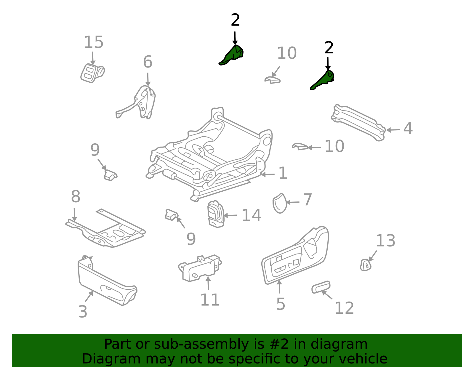 71876-50010-C1 - High-Quality Recline Cover for 2001-2006 Lexus LS430 ...