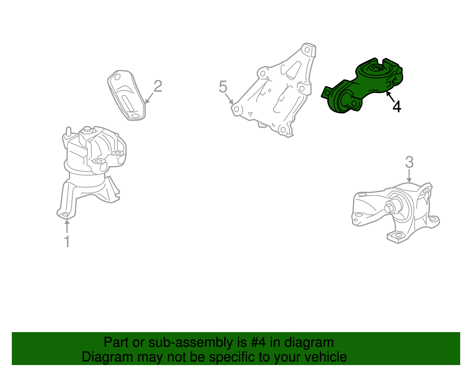 50890-TR0-A81 - Engine Support Rod 2012-2015 Honda Civic | Honda Parts HQ