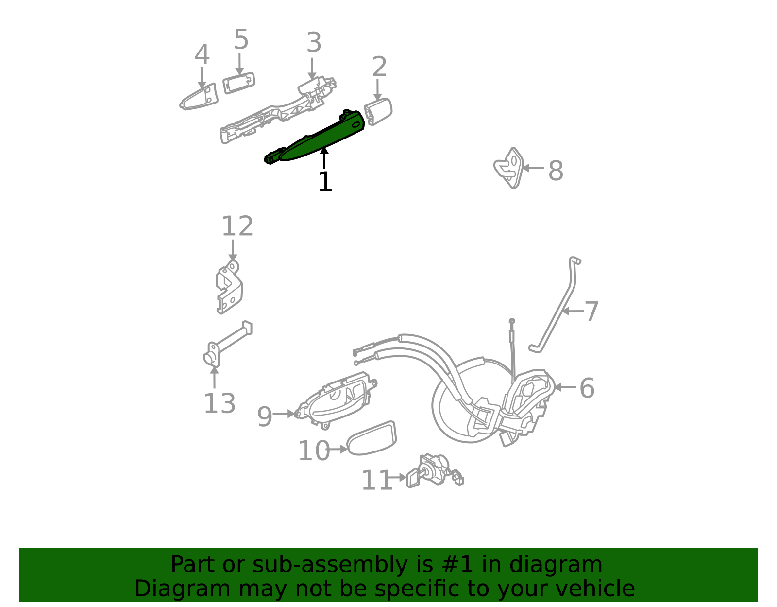80640-9N00A - Handle, Outside 2009-2014 Nissan Maxima | Official Nissan ...