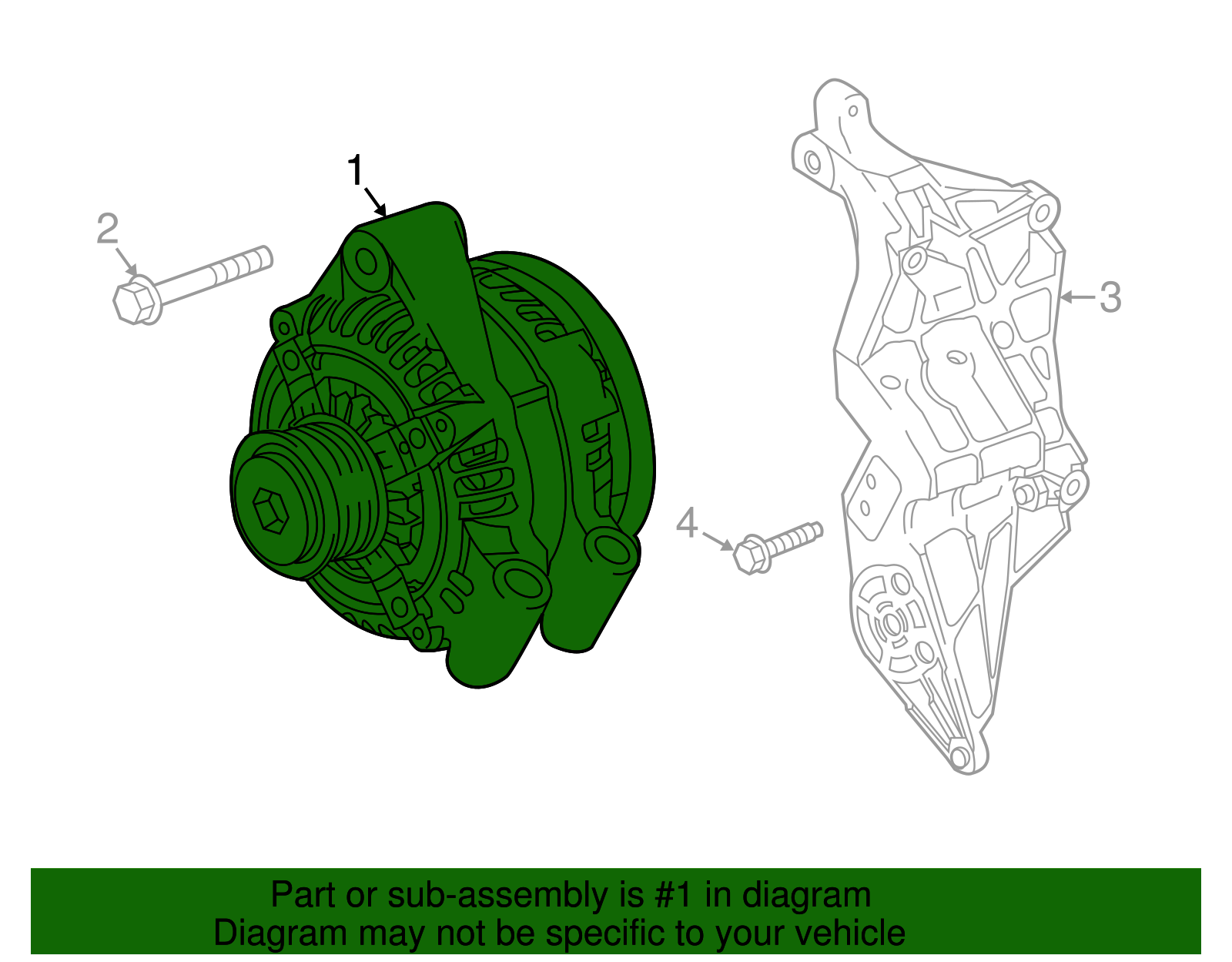 2016-2021 Land Rover Alternator LR076696 | JaguarParts.com