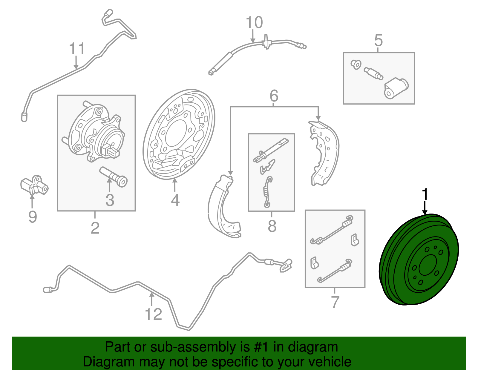 OEM Ford Motorcraft™ Brake Drum For 2012-2018 Ford Focus - Part No ...