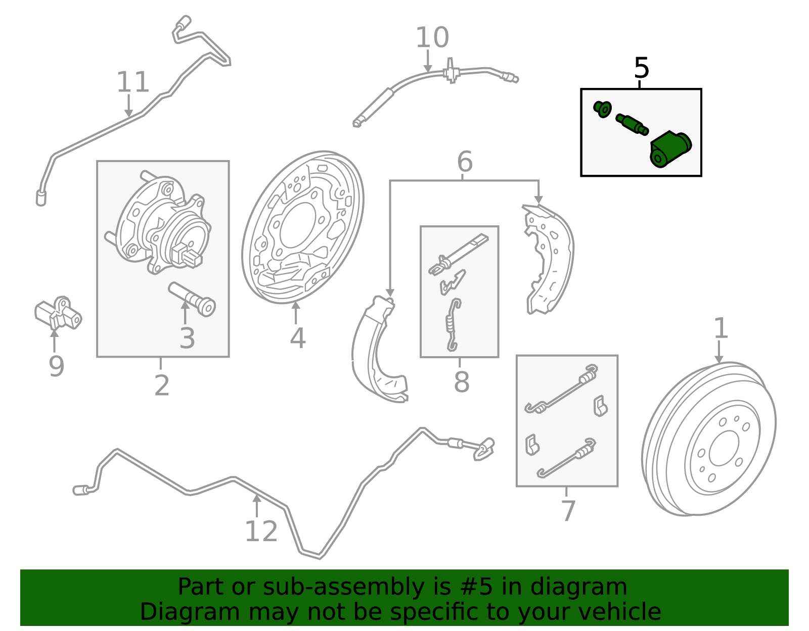 2012-2018 Ford Focus Wheel Cylinder BV6Z-2261-A | Varsity Ford
