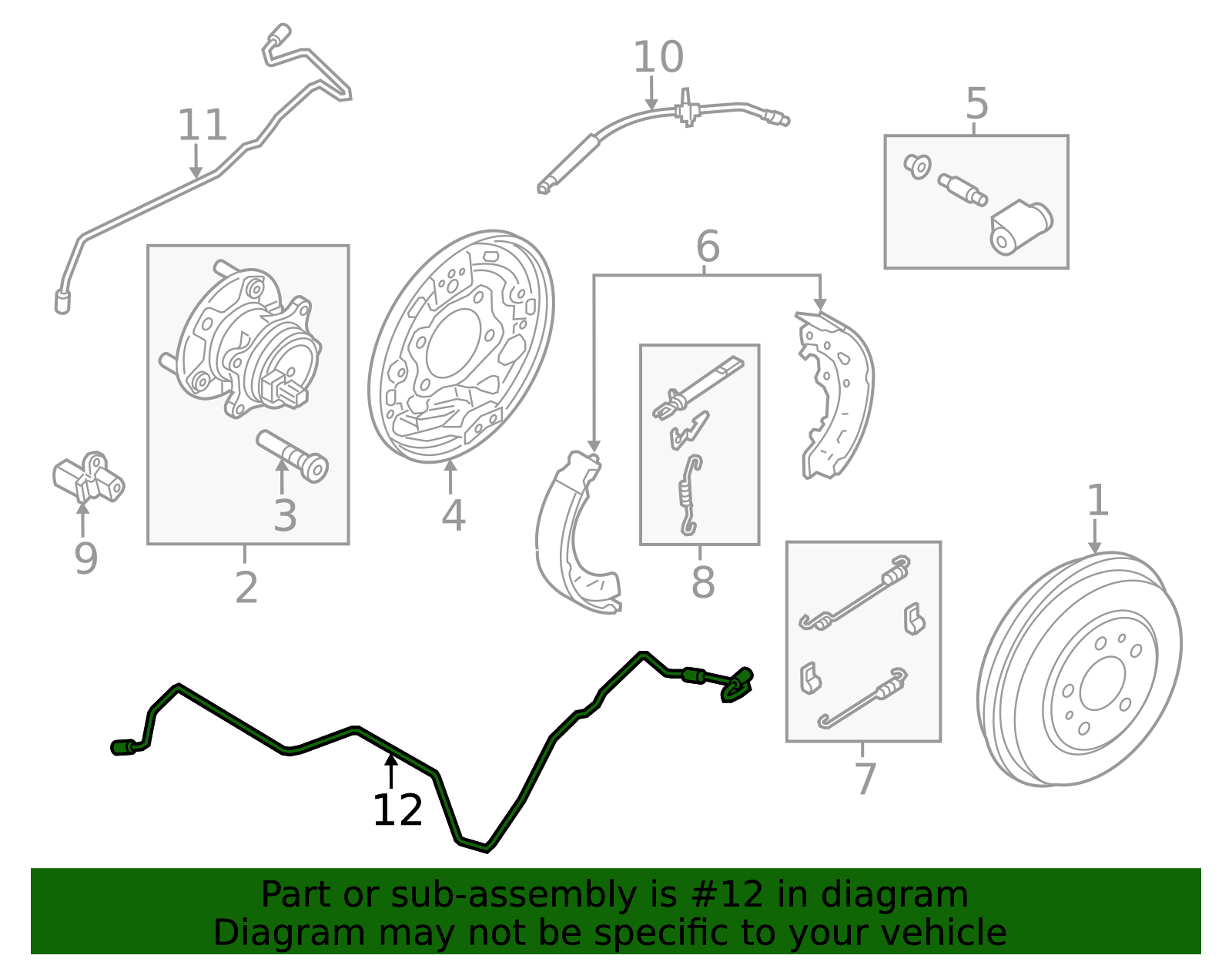 2012-2018 Ford Focus Motorcraft Brake Hydraulic Line brtr189 ...