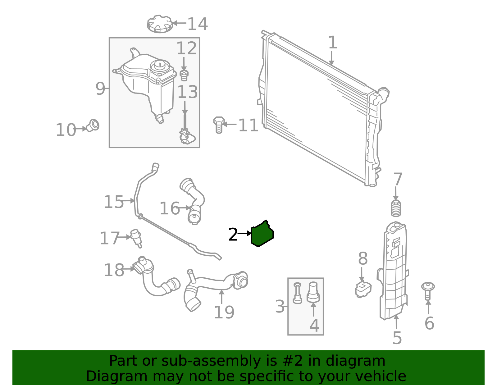 2006-2013 BMW Radiator Lower Bracket 17-11-7-807-184 | BMW OEM Parts