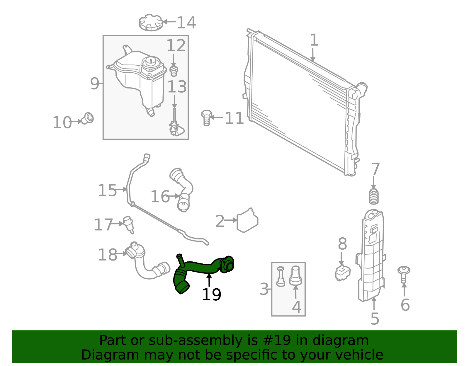 2006-2013 BMW Engine Coolant Hose 11-53-7-535-829 | BMW OEM Parts