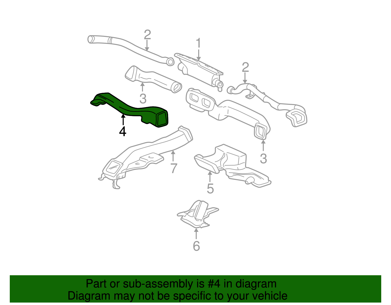 15127032 - 2004-2009 GMC - Air Outlet Duct | Partners Chevy