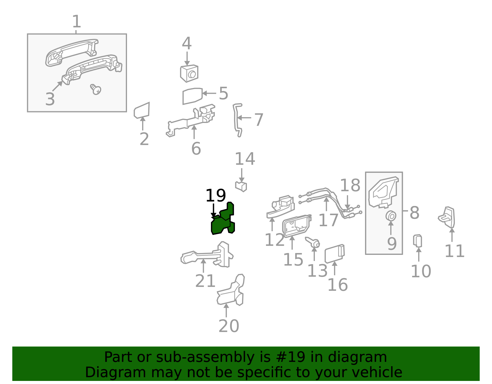 2007-2025 Toyota Upper Hinge 68760-0C020 | Toyota Parts Center
