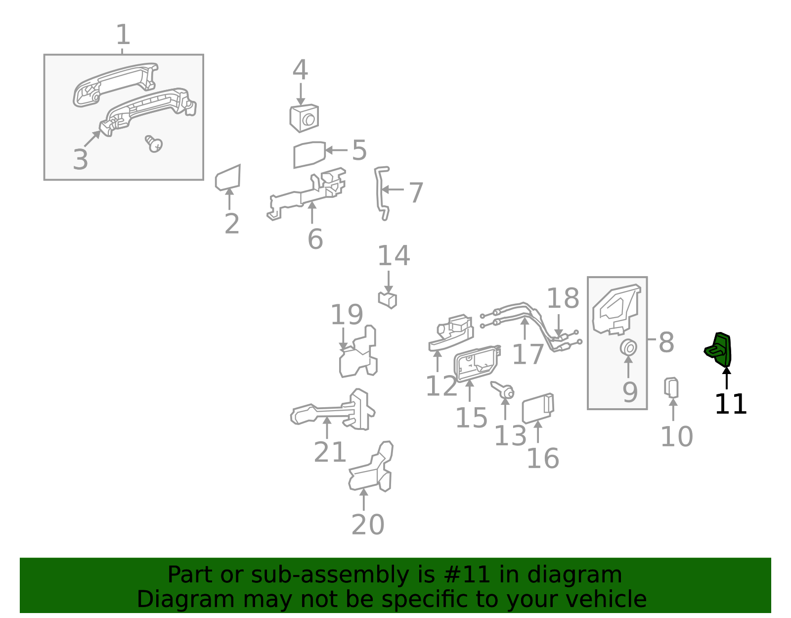 Genuine Toyota Door Lock Striker Plate part# 69410-AA030 for 1998-2024 ...