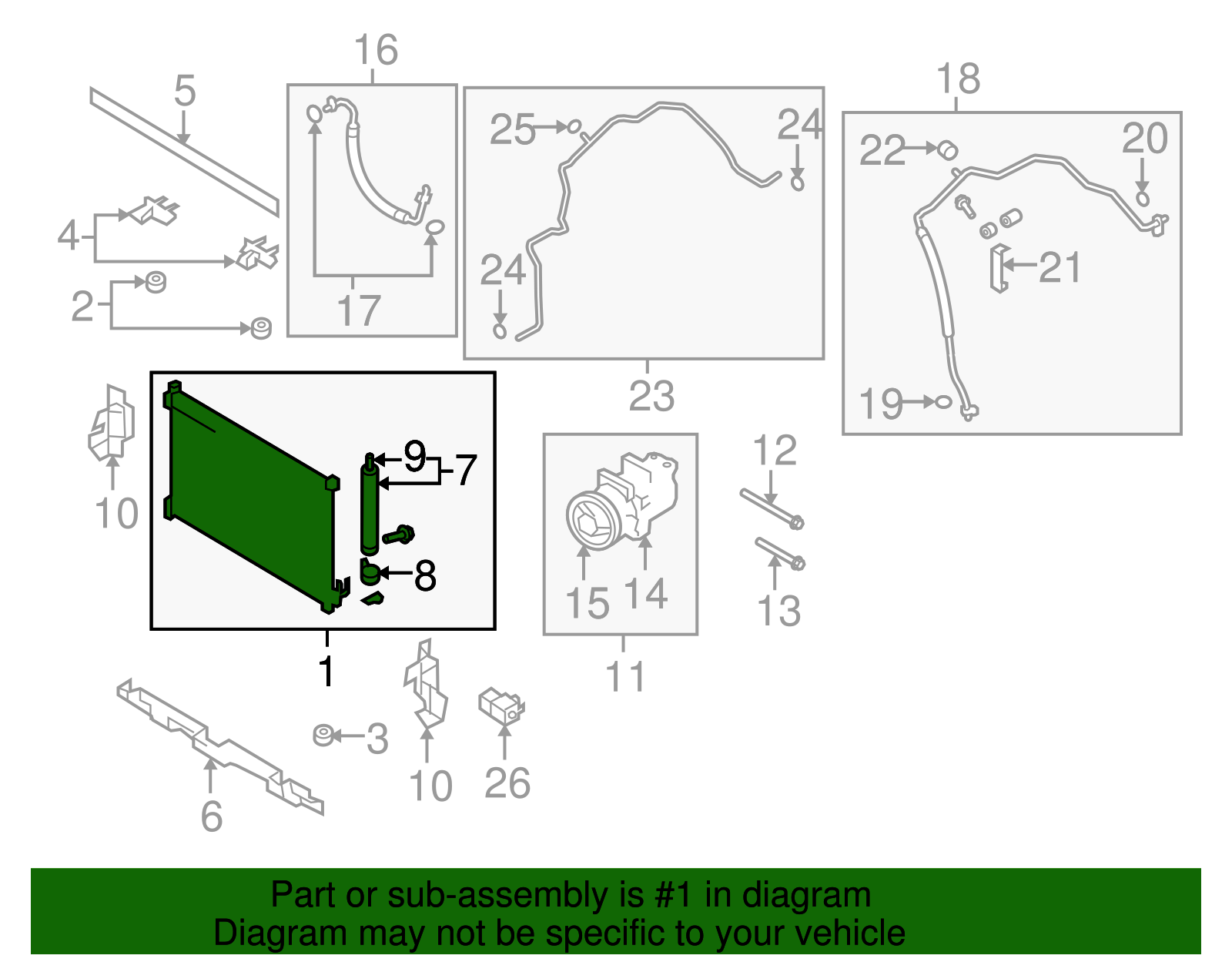 2008-2015 Nissan Condenser Assembly 92100-JG000 | Bill Kay Nissan Parts