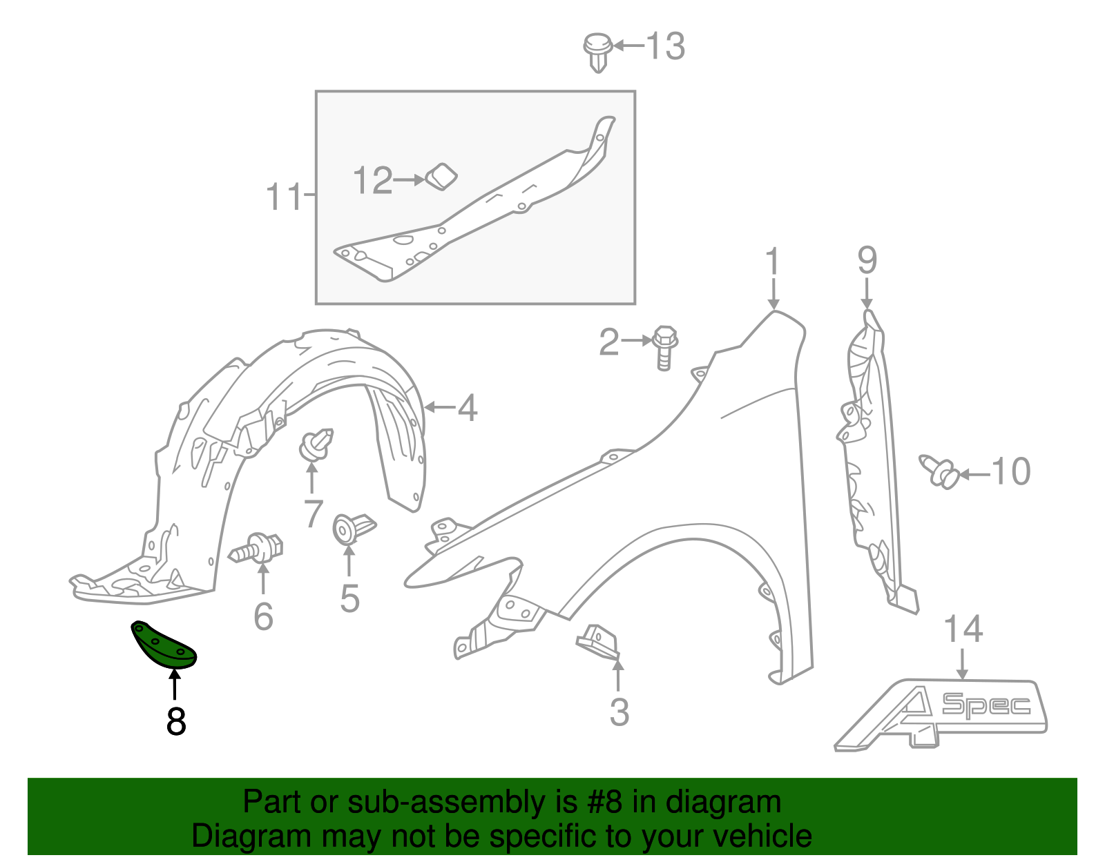 2015-2017 Acura TLX Support Bracket 74152-TZ3-A00 | Acura Factory Parts