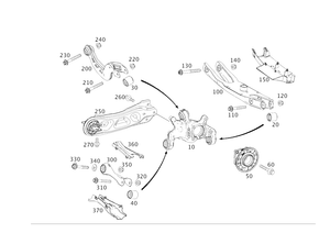 246-350-05-06 - Trailing Arm 2014-2023 Mercedes-Benz | Mercedes-Benz ...