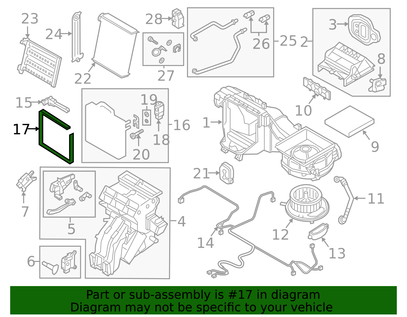 2015-2025 Volkswagen Evaporator Assembly Gasket 5Q0-820-061-B | OEM ...