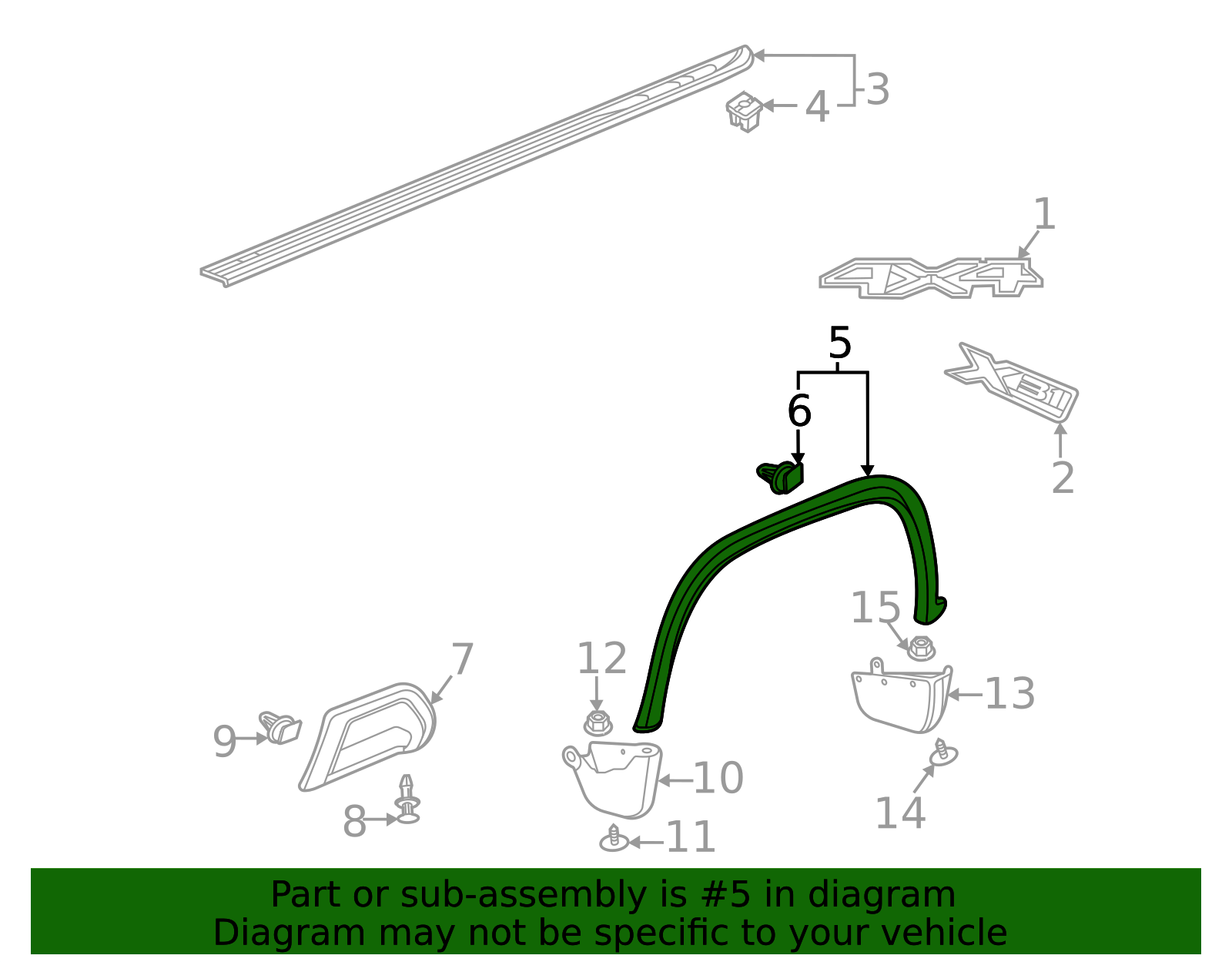 2020-2025 GMC Wheel Opening Molding 84660042 | TascaParts.com