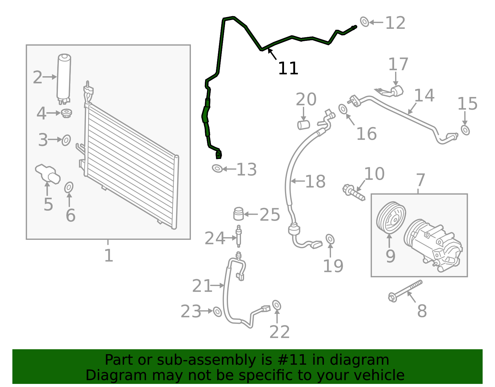 2014-2019 Ford Fiesta Pressure Line D2BZ-19835-D | TascaParts.com