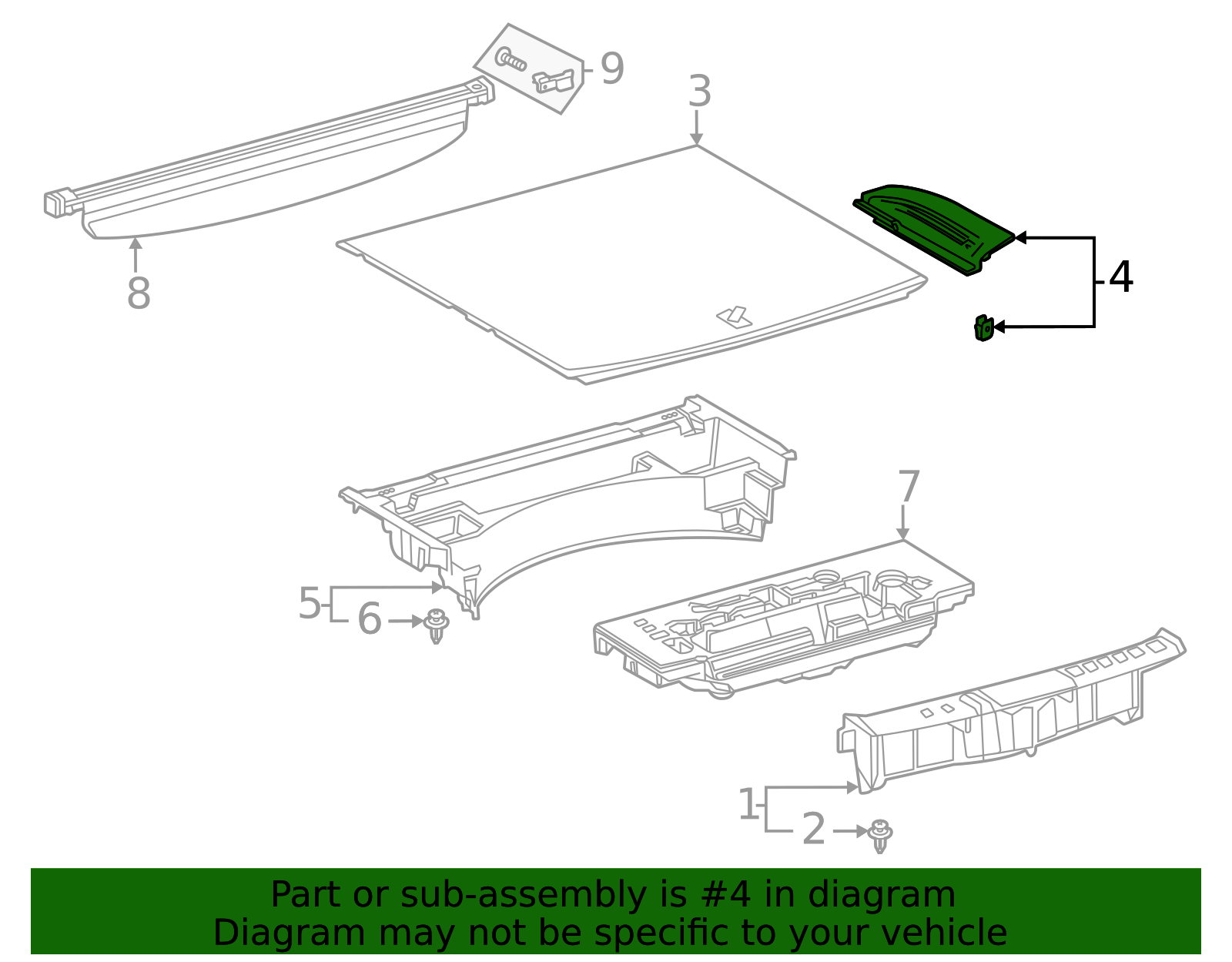 2021-2024 Toyota Venza Rear Panel Trim 58387-48120-C0 | Toyota Parts Center