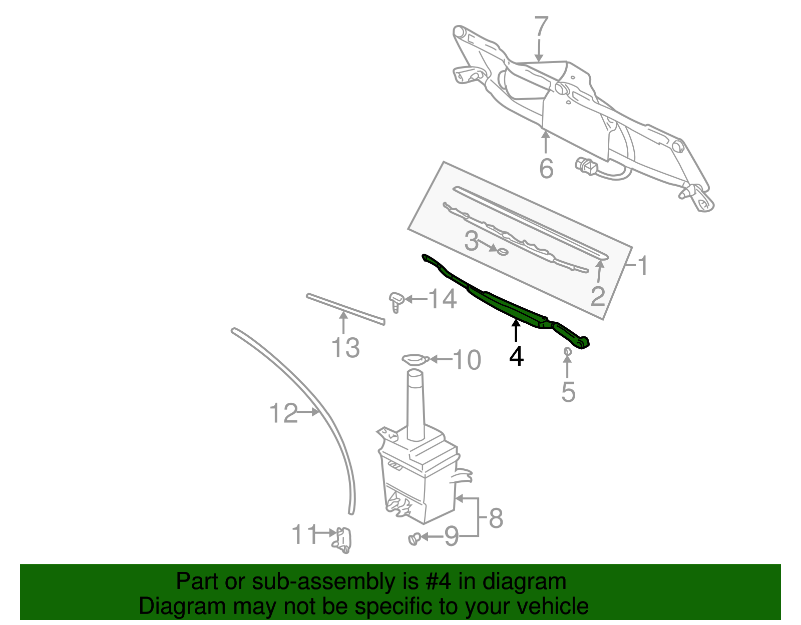 2001-2006 Hyundai Santa Fe Wiper Arm 98320-26030 | OEM Parts Online