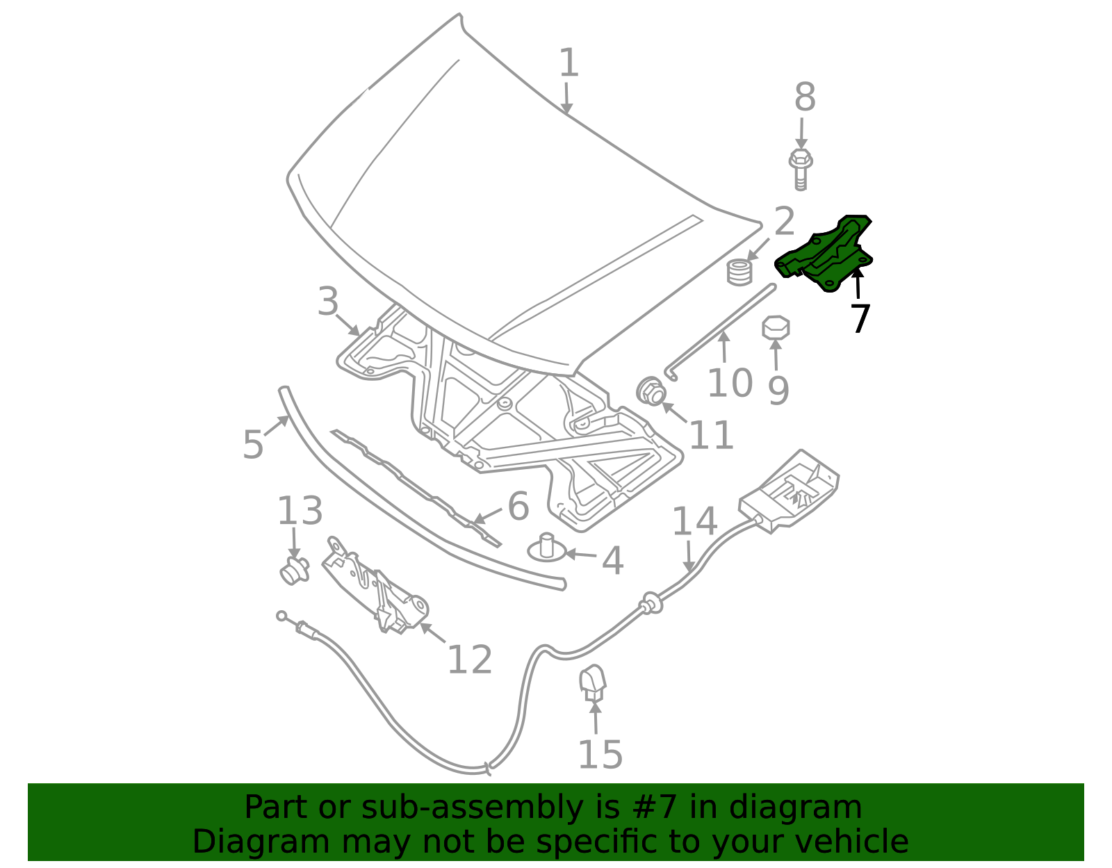 2005-2021 Nissan Hood Hinge 65401-ZP00A | Nissan Parts OEM