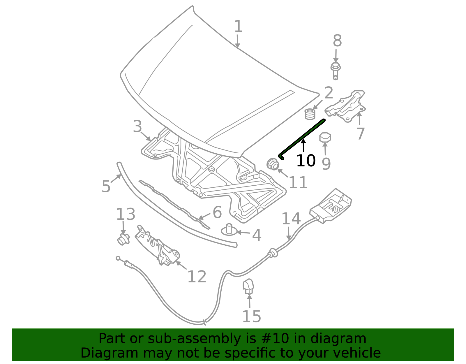 65770-9BM0B - Hood / Trunk Prop Rod 2005-2021 Nissan | Official Nissan ...
