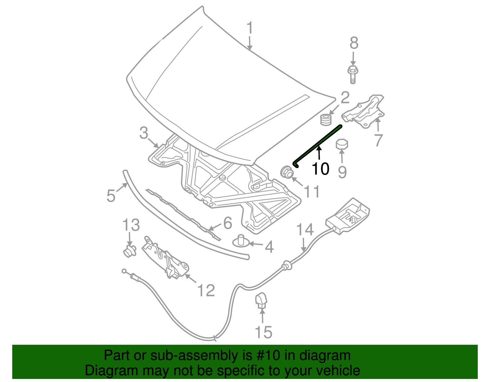 2005-2021 Nissan Support Rod 65770-9BM0B | GetOEMParts.com