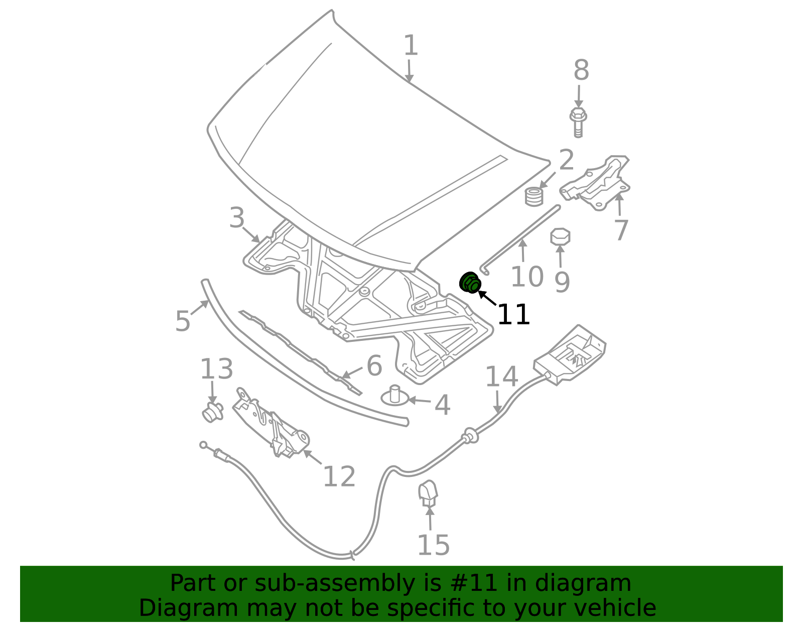 65773-2J000 - Hood Prop Rod Grommet Official Nissan Parts Store