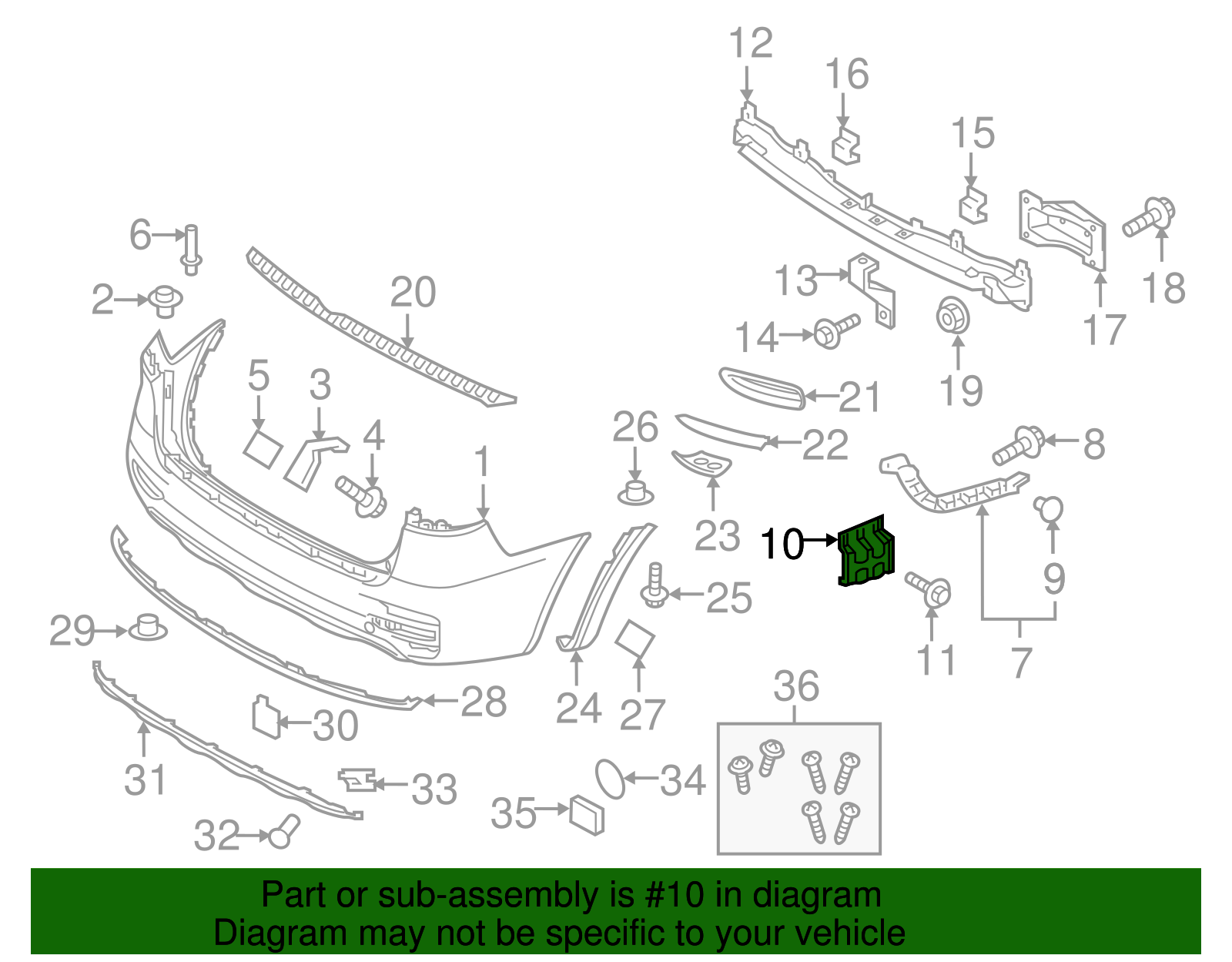 2016-2018 Kia Sorento OEM NEW 15-18 Kia Sorento Bracket-Rear Bumper ...