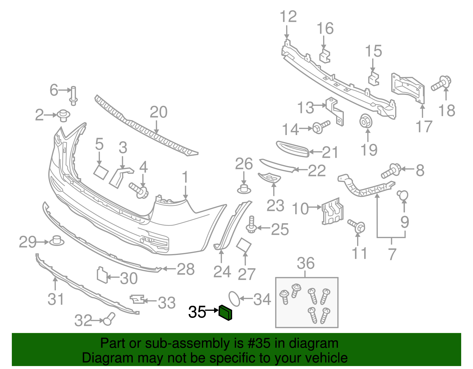 2010-2025 Kia License Mount 869413K000 | TascaParts.com