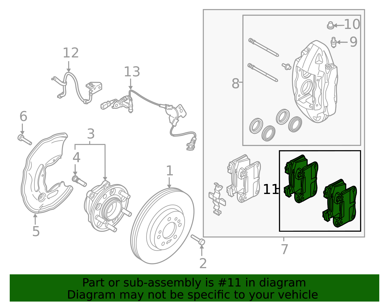 58101-J5A51 - Disc Brake Pad Set 2018-2022 Kia Stinger | Kia.Parts Store