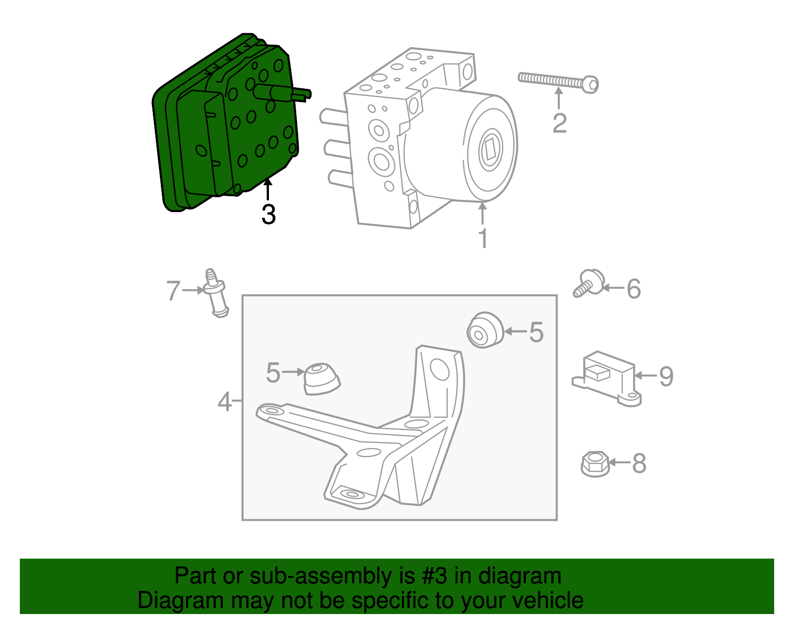 2017-2019 Cadillac Electronic Brake Control Module with Bolts 23320967 ...