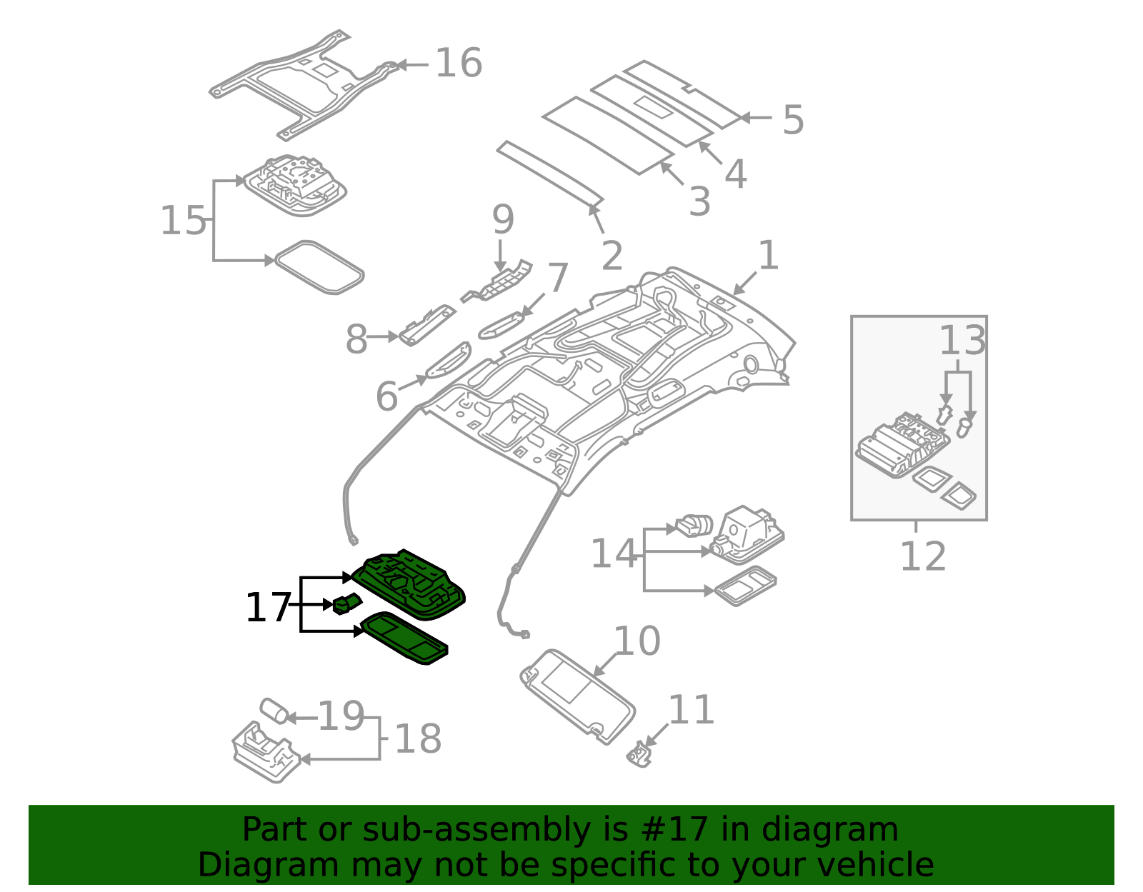 2007-2012 Hyundai Veracruz Cargo Lamp 92620-3J100-6T | QuirkParts