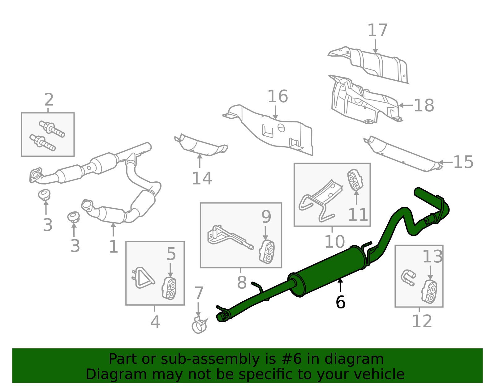 Genuine OEM Ford Part - Muffler & Pipe 9C2Z-5230-C | Genuine OEM Ford ...