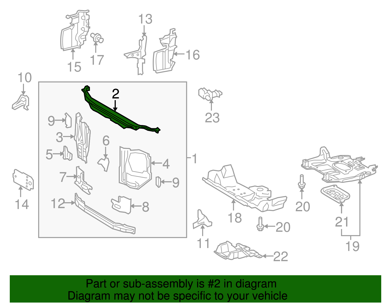 53205-60070 - Upper Tie Bar - 2010-2020 Toyota 4Runner | Nucar Toyota ...