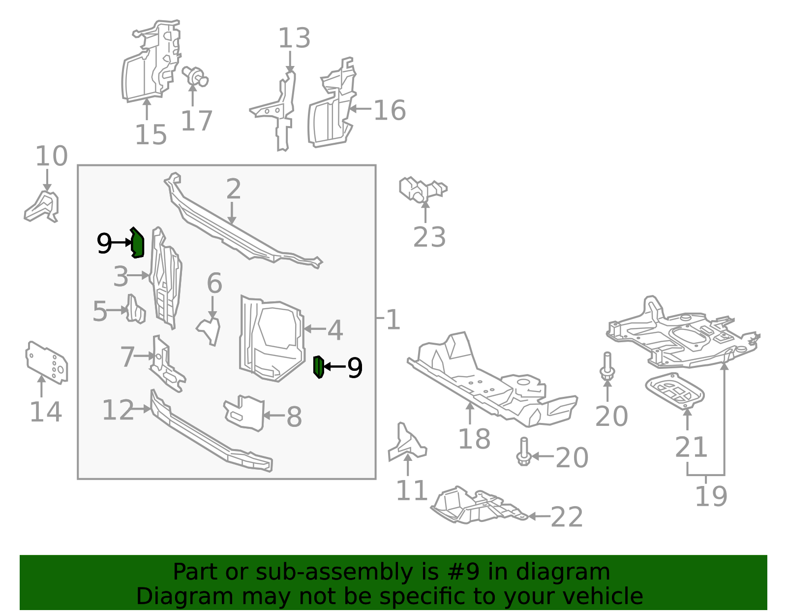 Radiator Support Panel Reinforcement Nut 53257-60070 | AutoNationParts.com