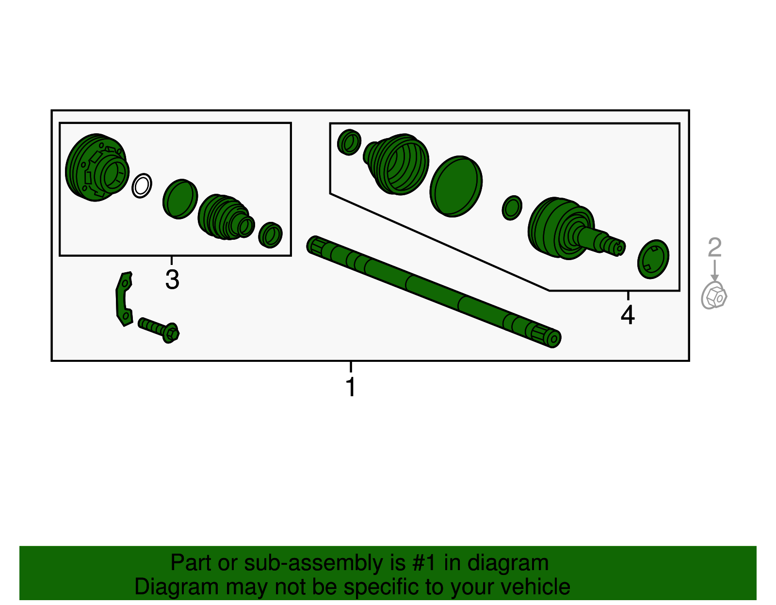 84855963 - 2016-2024 Chevrolet Camaro - Rear Passenger Side Half-Shaft ...