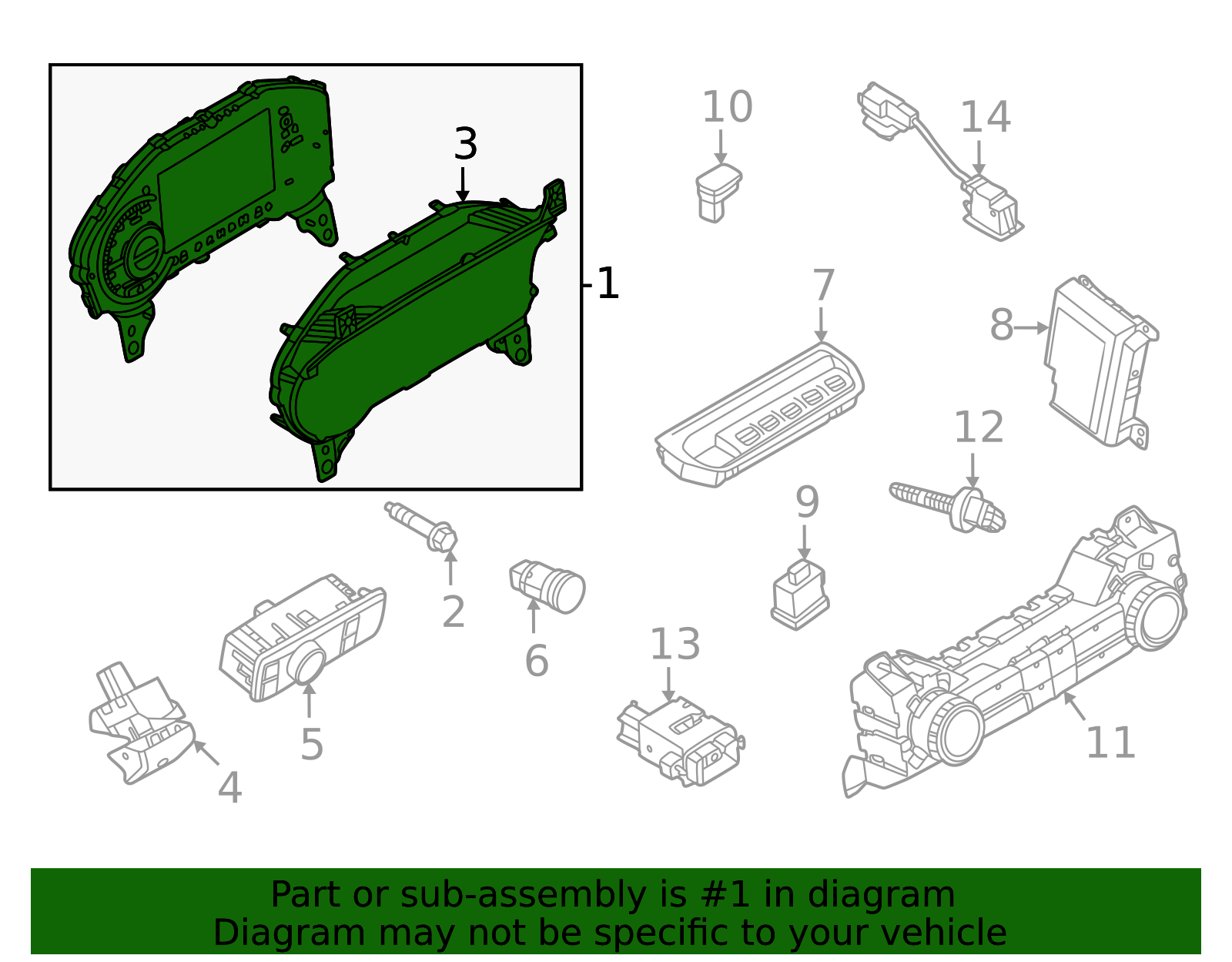 M2DZ-10849-T - 2023-2024 Ford Bronco - Cluster Assembly | Dealer Auto Parts