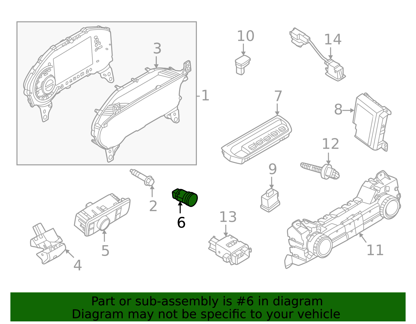 2021-2025 Ford Start Button M2DZ-10B776-AA | Ford OEM Parts Outlet