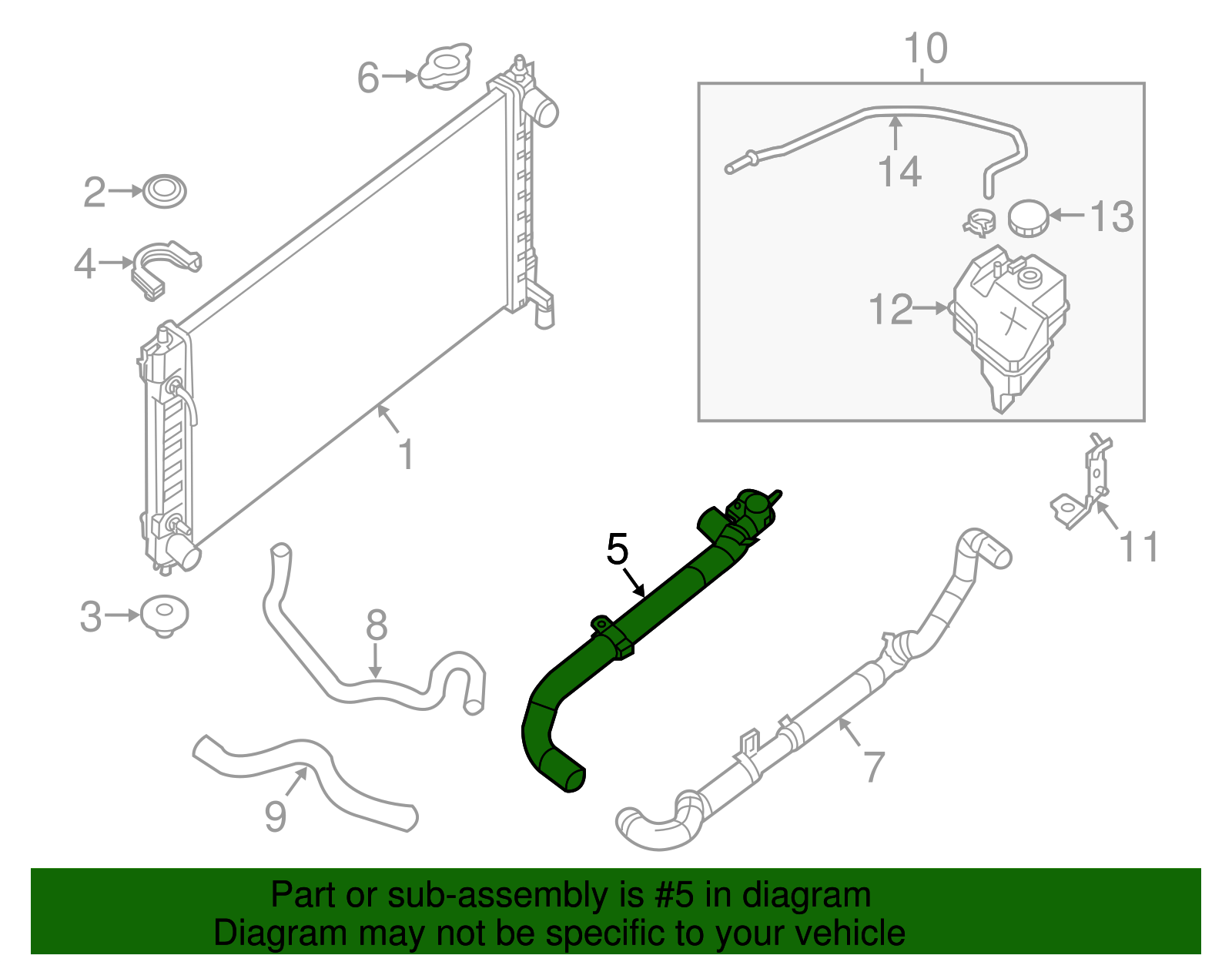 2013-2018 Nissan Upper Hose 21501-3NT0D | Nissan Parts Central