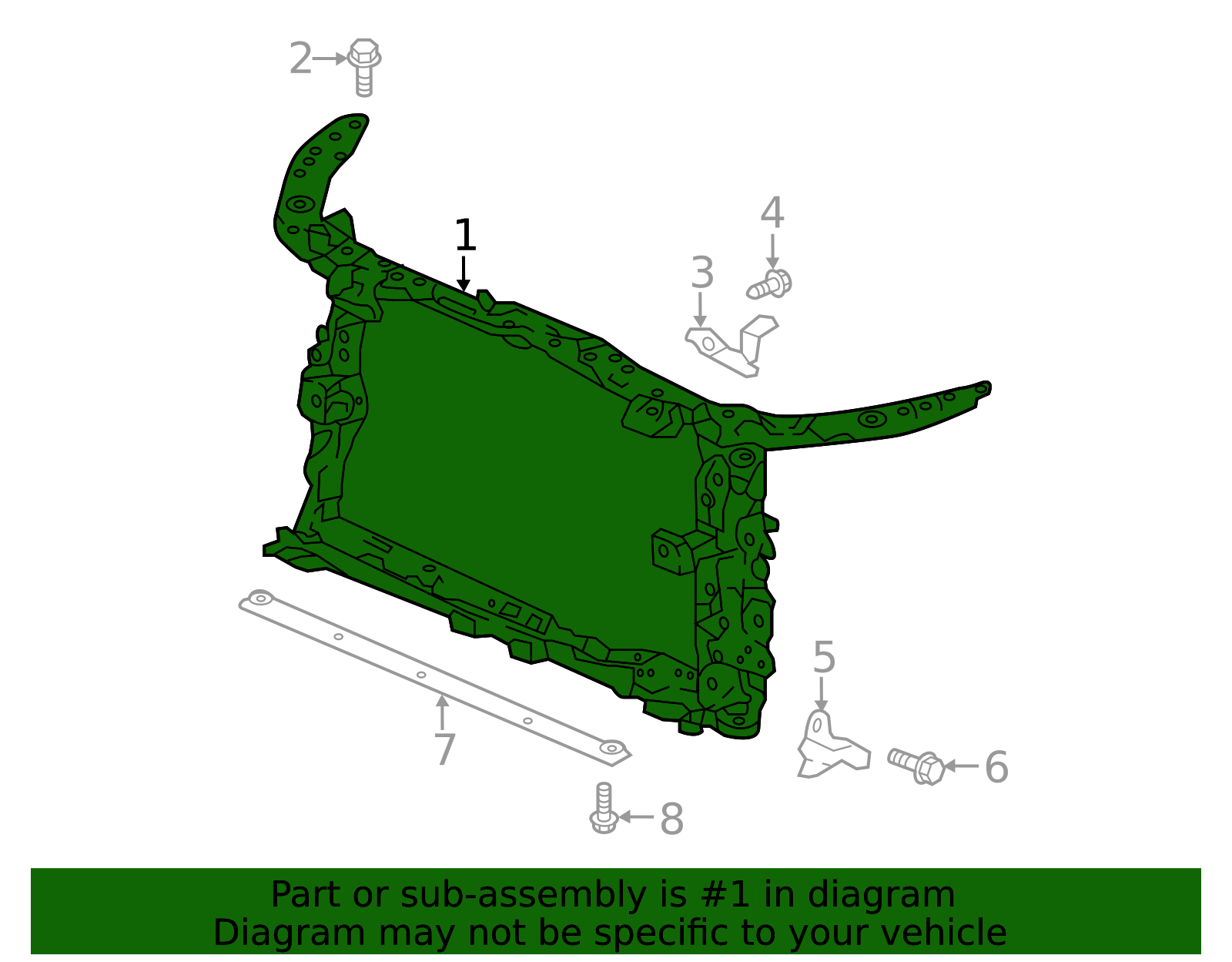 OEM 2018-2022 Honda Accord Radiator Support Panel 60400-TWA-A00ZZ ...