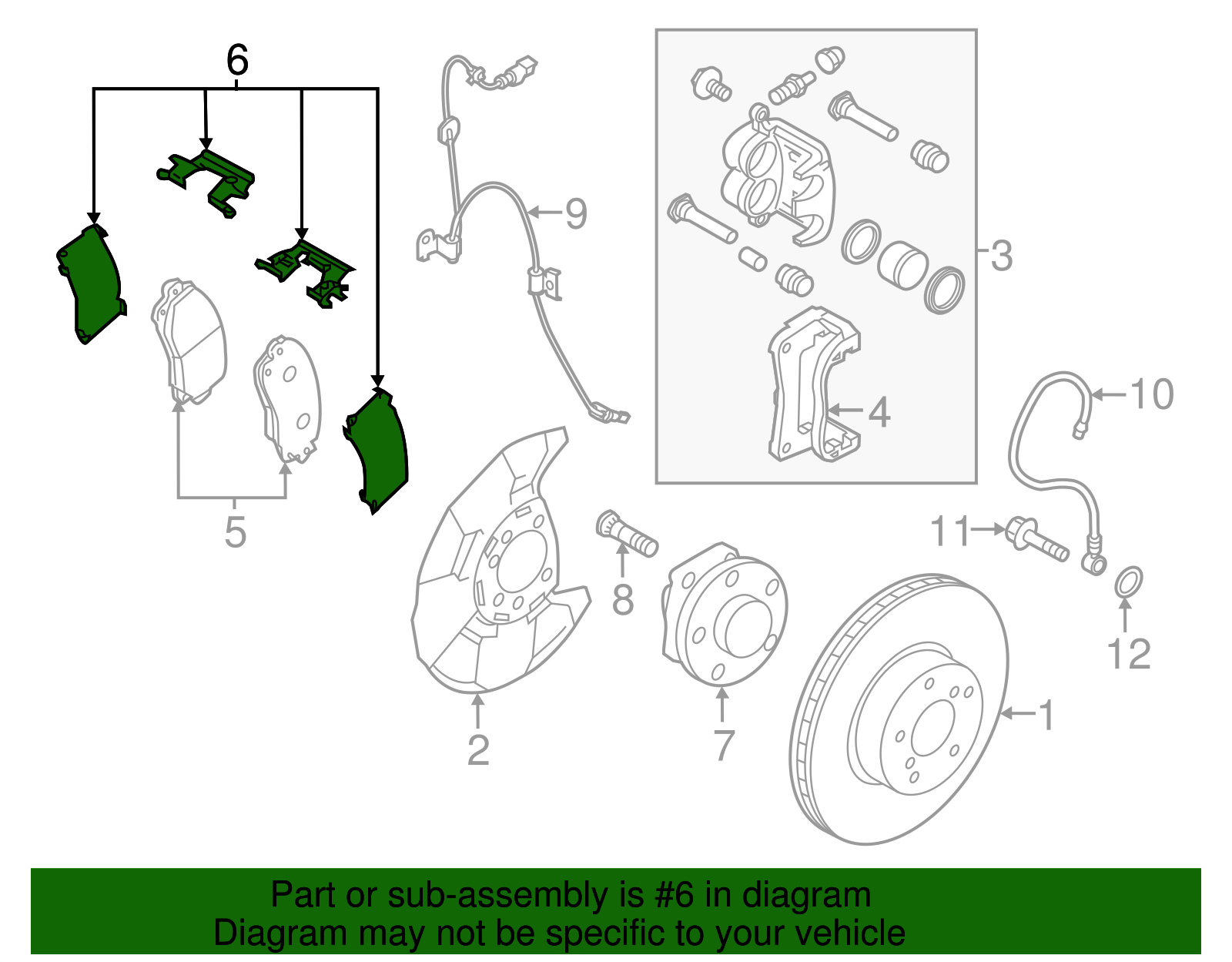 26232FL003 - 2018-2024 Subaru - Disc Brake Anti-Rattle Clip | OEM ...