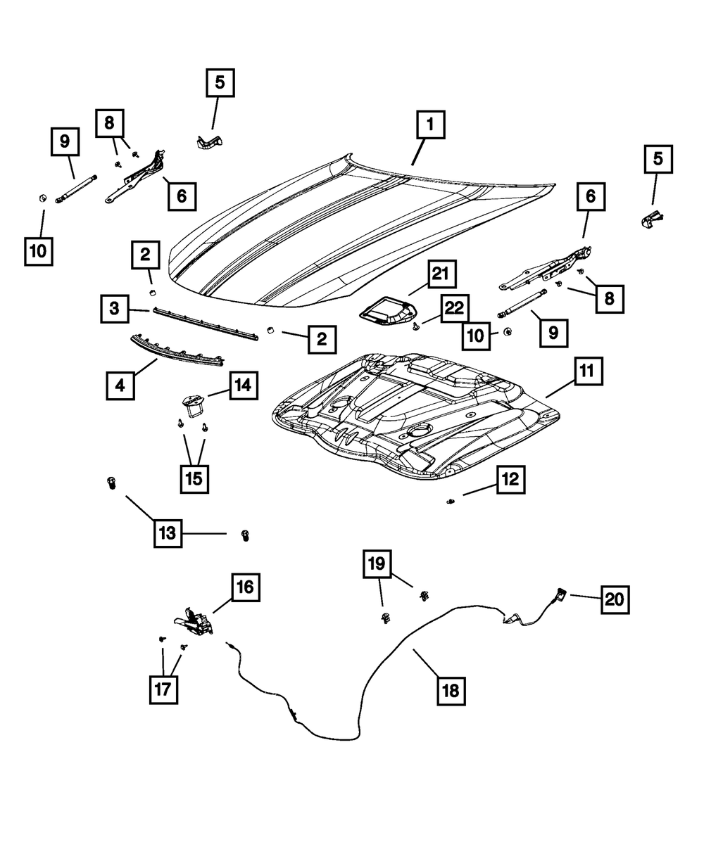 68464930AA - Air Inlet Bezel 2021-2023 Dodge Charger | The Official ...