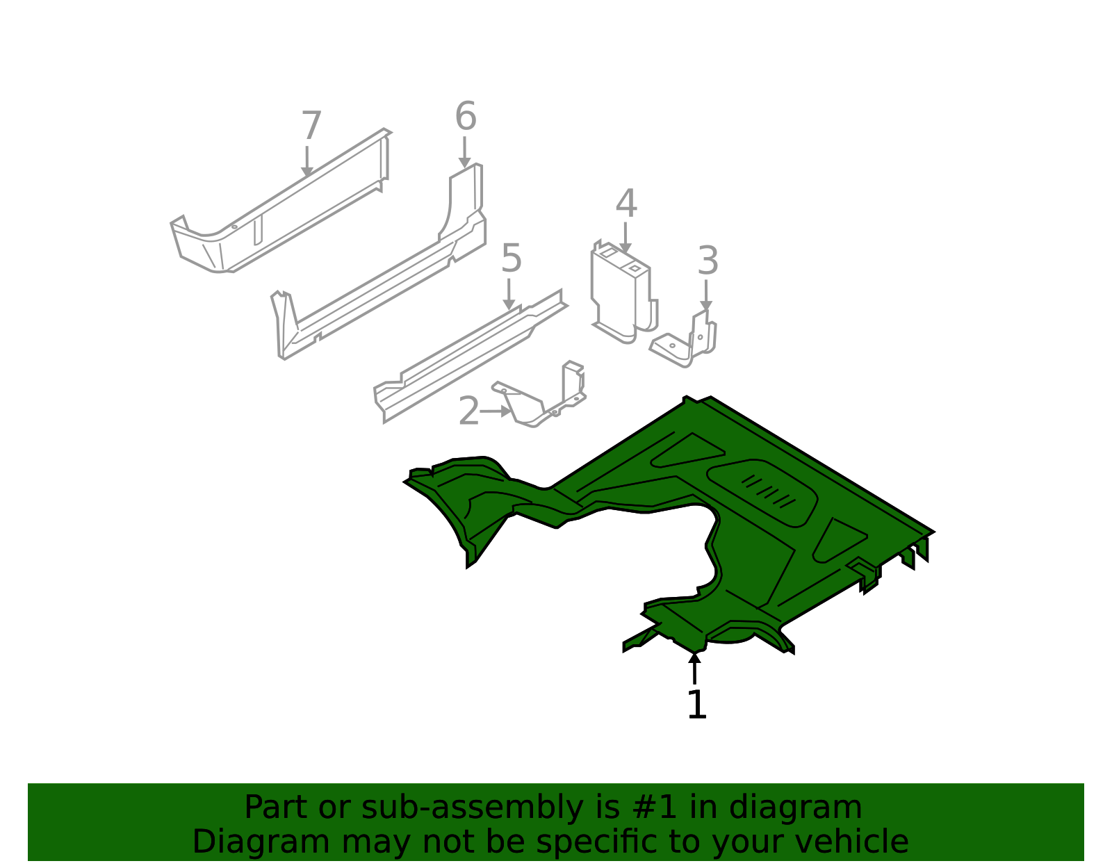2009-2025 Ford | Floor Pan | 9C2Z-1511135-A | Walls' Ford Parts