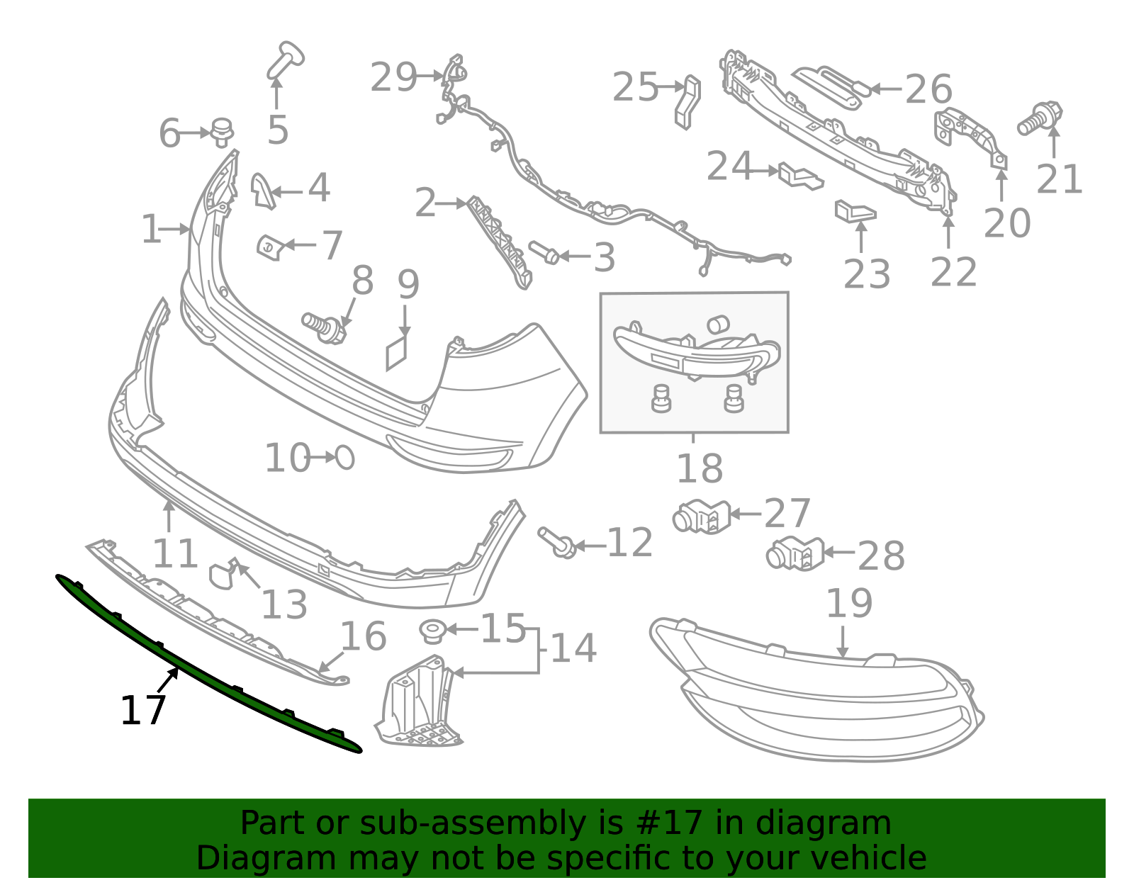 86688-D9510 - Bumper Trim 2020-2022 Kia Sportage | Kia.Parts Store
