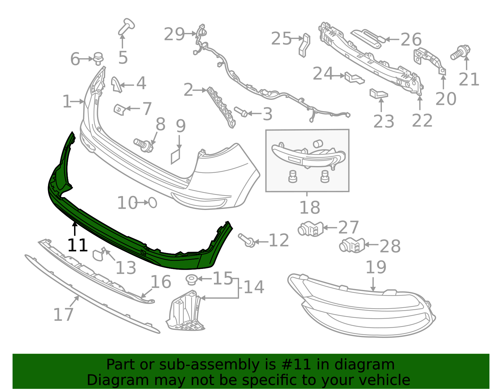 2020-2022 Kia Sportage OEM NEW 2020 Kia Sportage Rear Bumper Lower ...